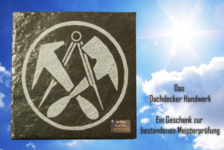 Dachdecker-Handwerk-Symbol | GH-Schiefer, Kunst & Design Grabsteine ...